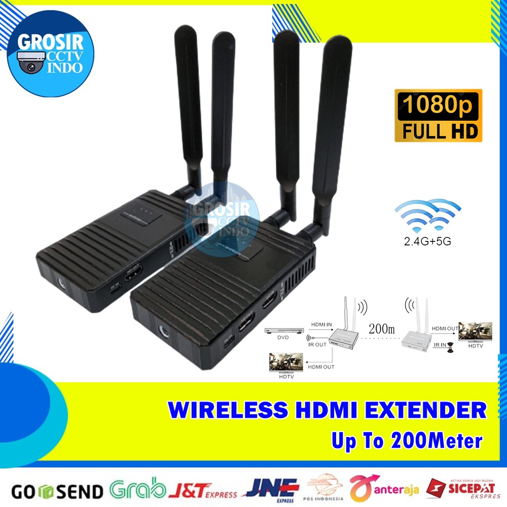 Jual GCI HDMI Extender Wireless 200Meter | Shopee Indonesia