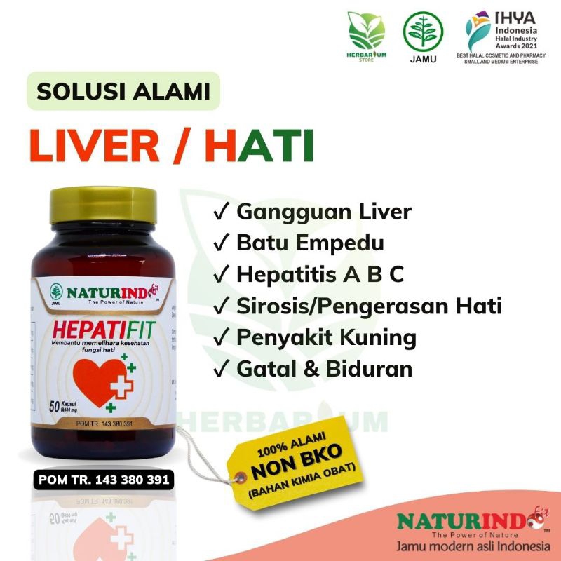 Jual Hepatifit 50 Kapsul Obat Herbal Jamu Gangguan Liver Lever Hati ...