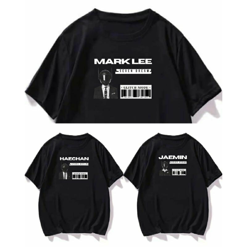 Jual T-SHIRT NCT DREAM GLITCH MODE KAOS NCT DREAM MARK RENJUN JENO ...