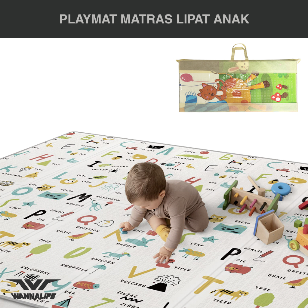 Jual Playmat Wannafit Lipat Matras Bayi 180x200 Tikar Lipat Anak Bayi ...