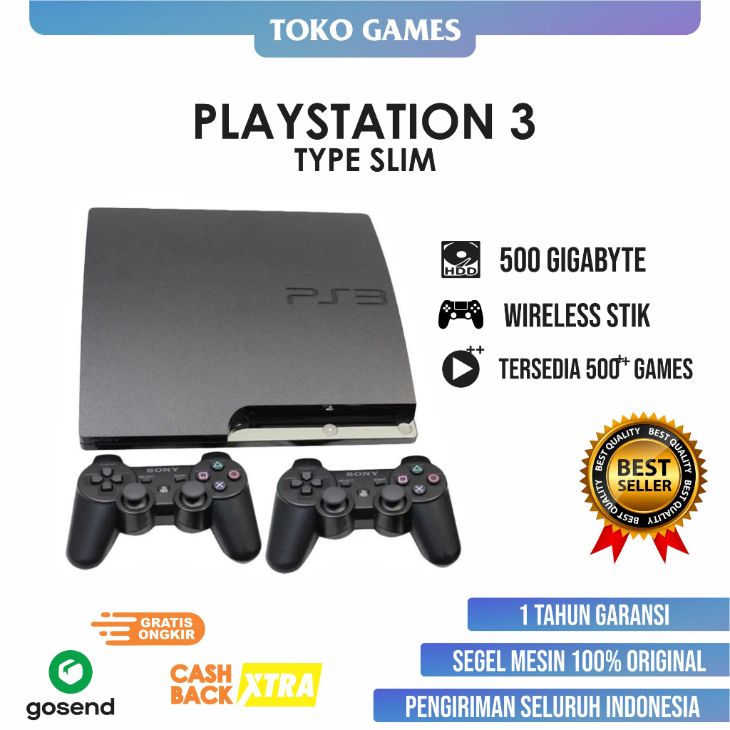 Jual PS 3 [ TOKO GAMES ] SLIM Sr.25xx Hdd 500GB FullGames | Shopee ...
