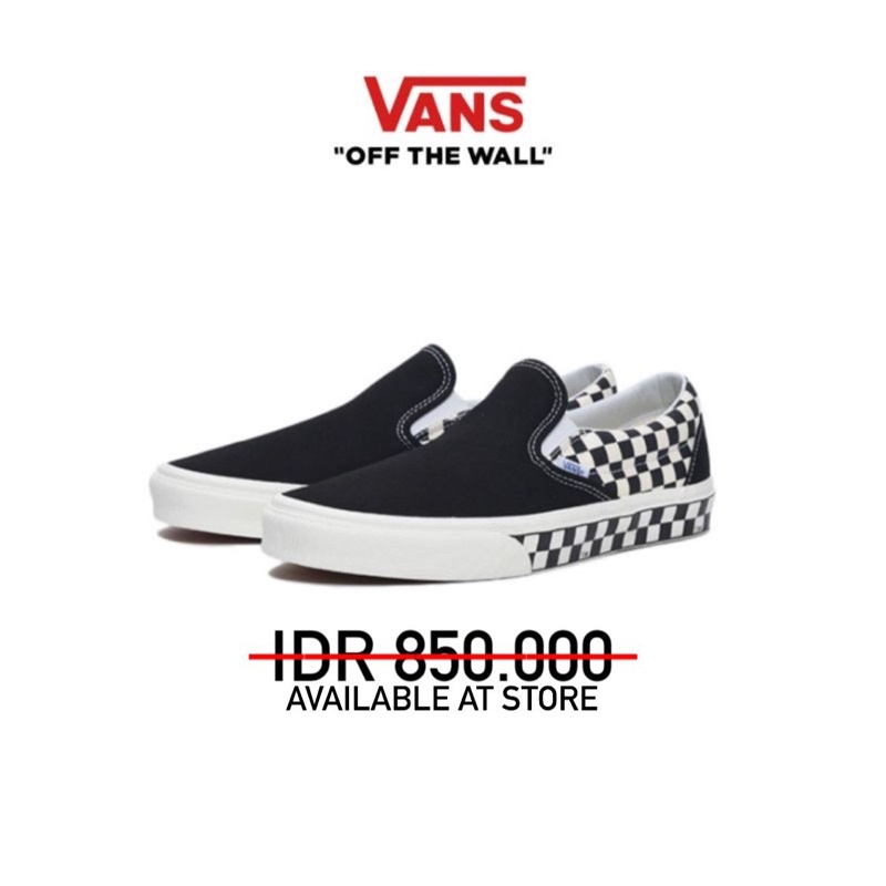 Jual VANS SLIP ON SIDE WALL CHECKERBOARD ORIGINAL | Shopee Indonesia