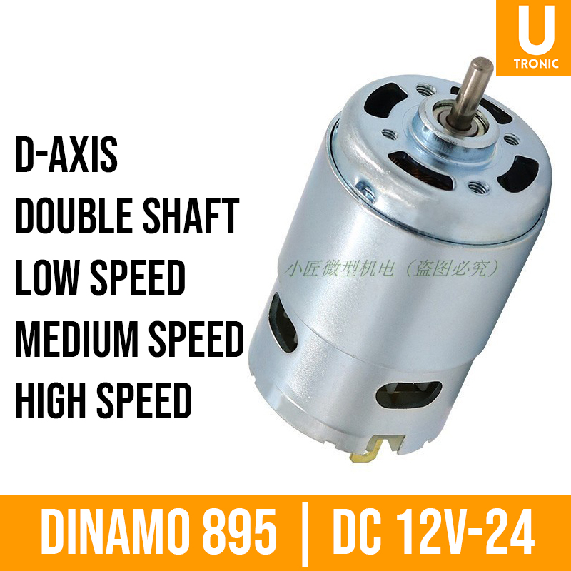 Jual Dinamo Motor 895 DC 12V-24 (Low, Medium, High SPEED, double shaft ...