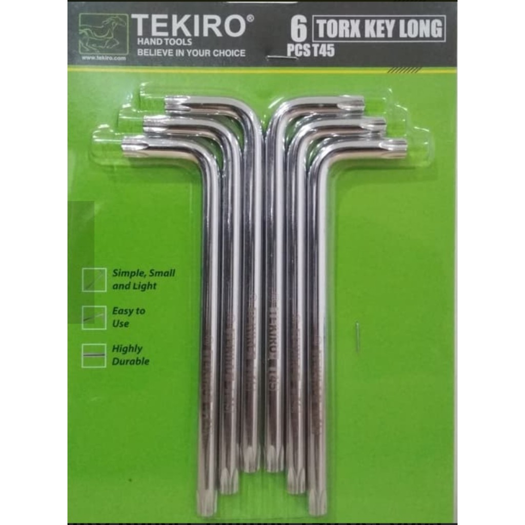 Jual TEKIRO kunci L BINTANG T45 torx key long ORIGINAL T 45 ECERAN ...