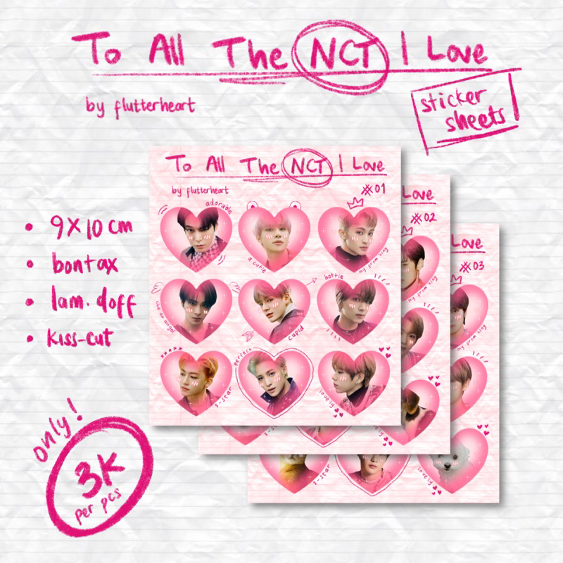 Jual [CLEARANCE SALE] To All The NCT I Love Sticker Sheet | Sticker NCT ...