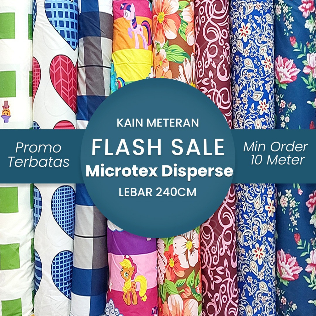 Jual (FS) KAIN KATUN MICROTEX DISPERSE DINO HELLO KITTY PEGASUS PONY ...