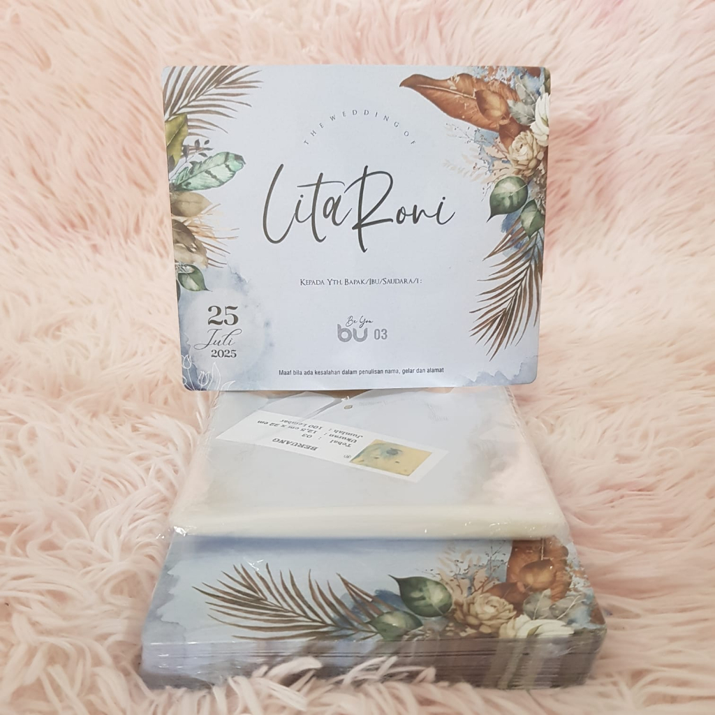 Jual Blangko Undangan Pernikahan Be You 03 Per Pack isi 100 + Plastik ...