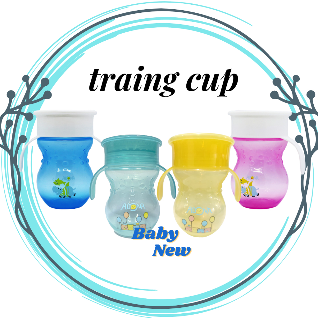 Jual TRAINING CUP ALYONA / 360° SIPPER CUP WITH HANDLE / BOTOL MINUM ...