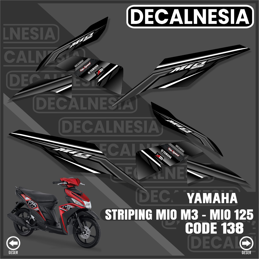 Jual Striping Mio M3 125 Z Stiker Sticker Motor Yamaha Semi Full ...
