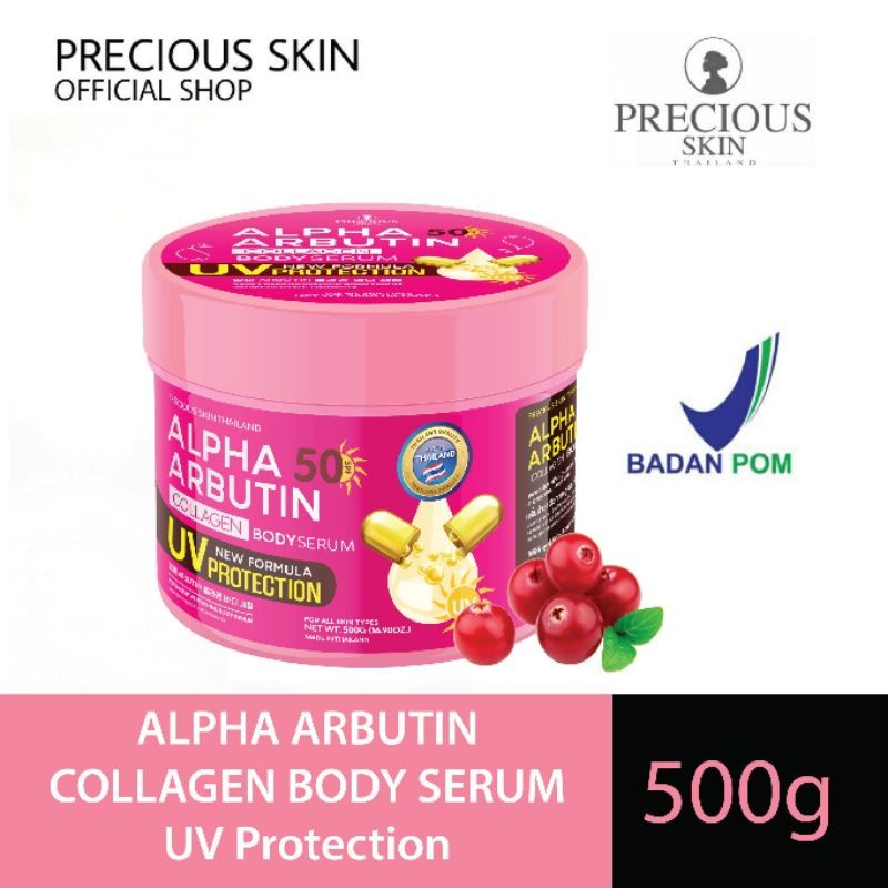 Jual Precious Skin Thailand Alpha Arbutin SPF50 UV Protec Collagen Body ...