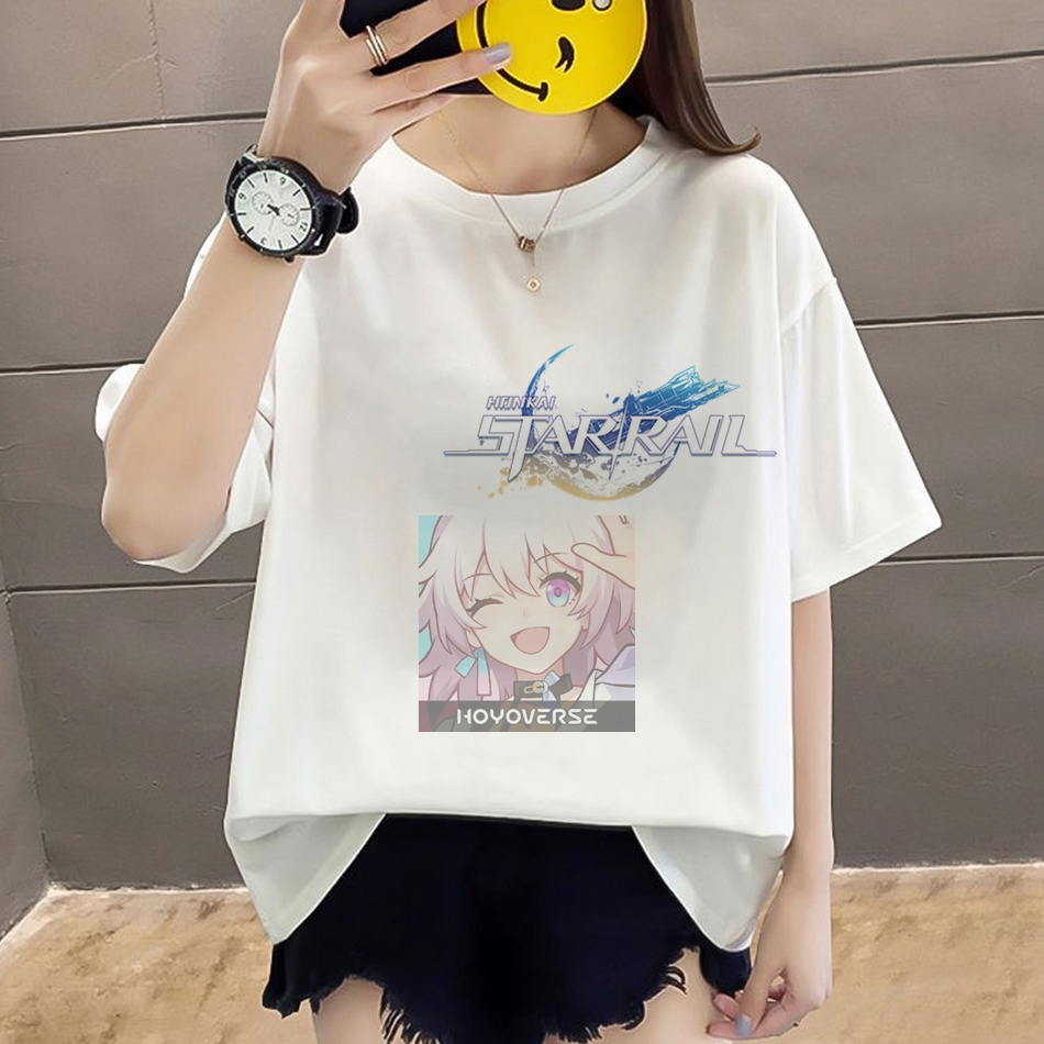 Jual Baju Kaos Gambar Hsr Sablon Custom Satuan Star Rail Honkai Desain Foto Gambar Nama Tulisan