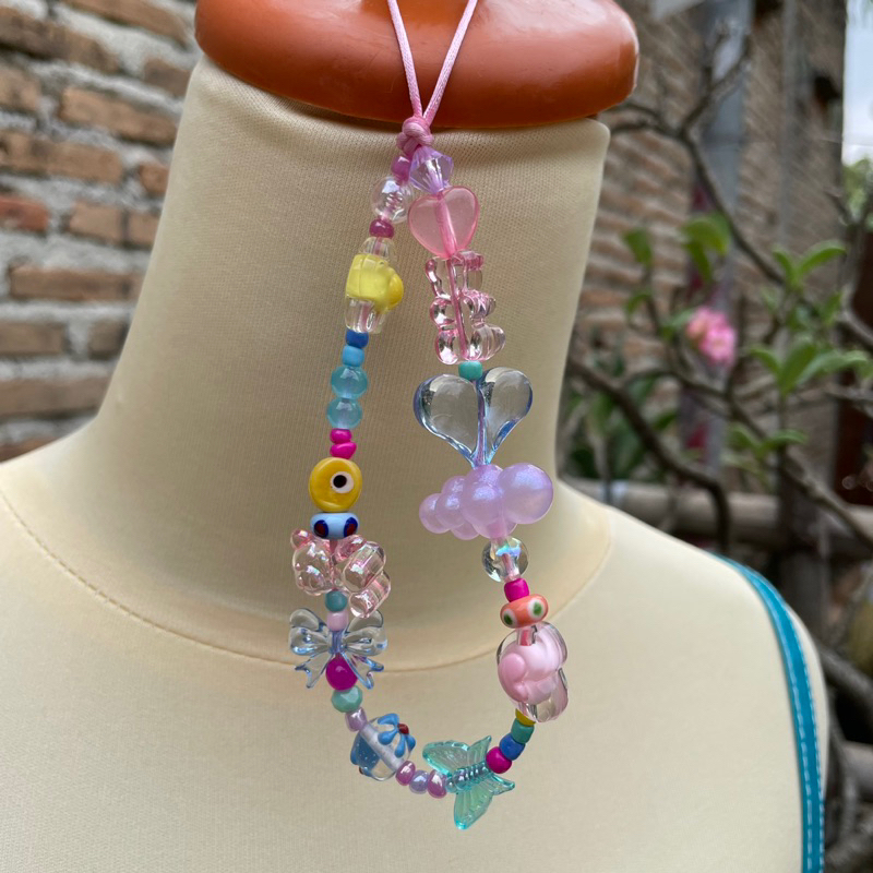Jual phone strap / phone strap manik / phone strap beads / gantungan HP ...