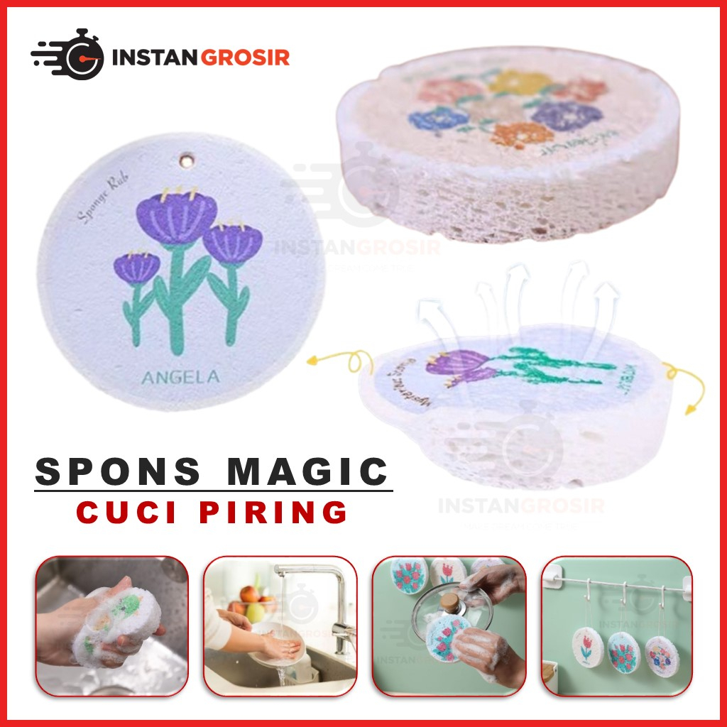 Jual Spons magic busa cuci piring portable alat mencuci peralatan Dapur ...