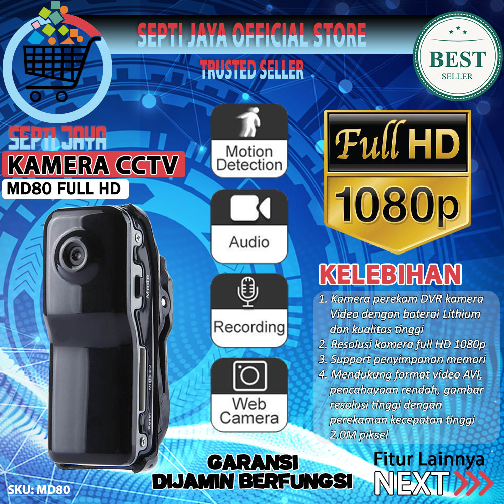 Jual Kamera Mini MD80 Spy Camera Video Recorder Thumb Mini DV DVR ...