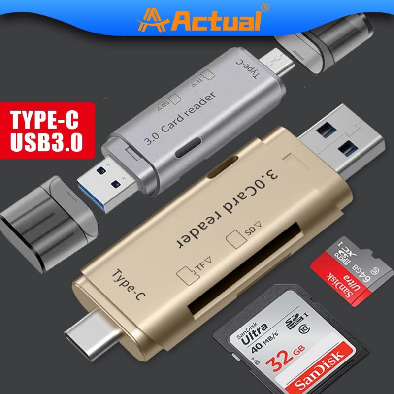 Jual Card reader tranfer file kamera ke hp type C sd card | Shopee ...