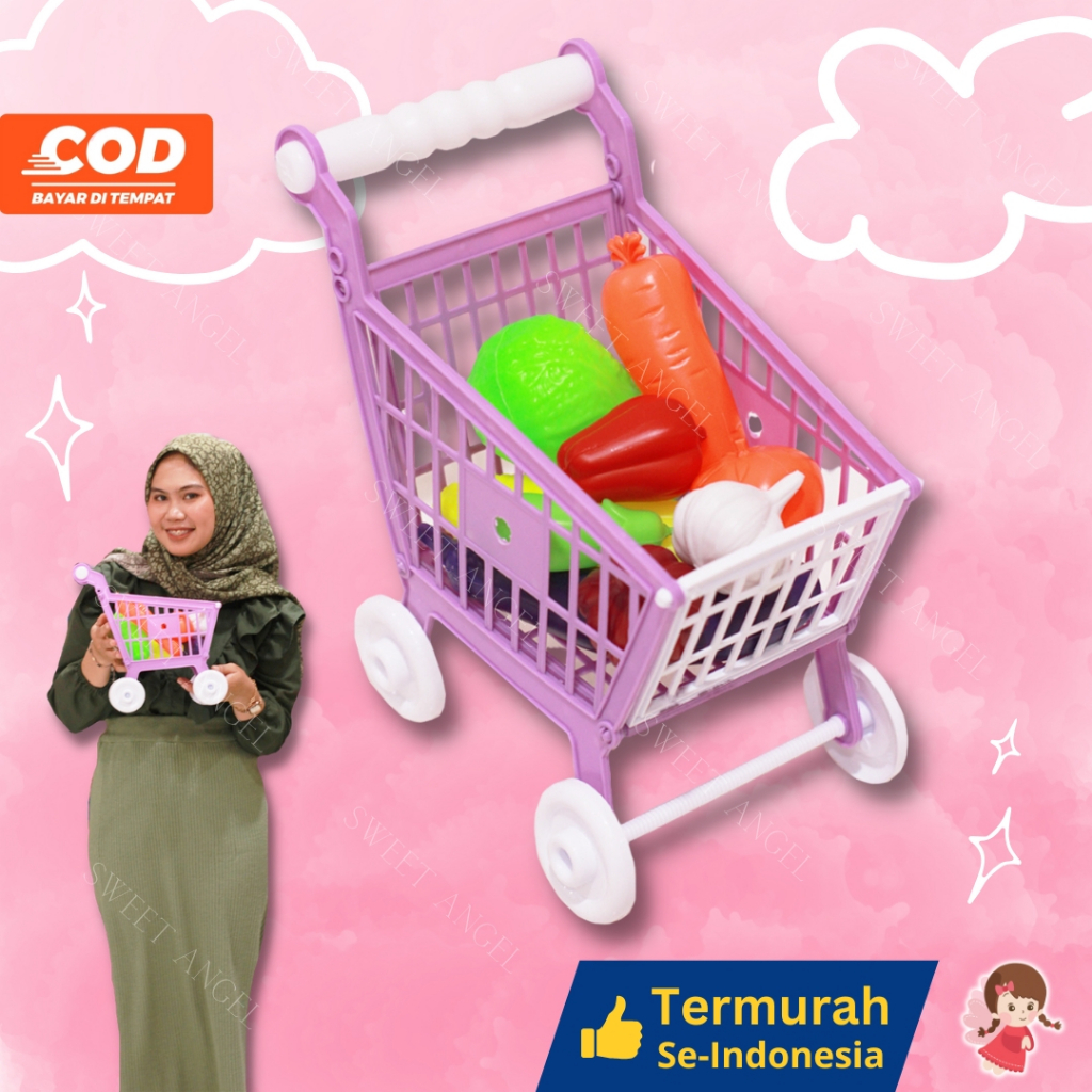 Jual Mainan Troley Troly Troli Dorong Belanja Buah dan Sayur (B 556 - B ...