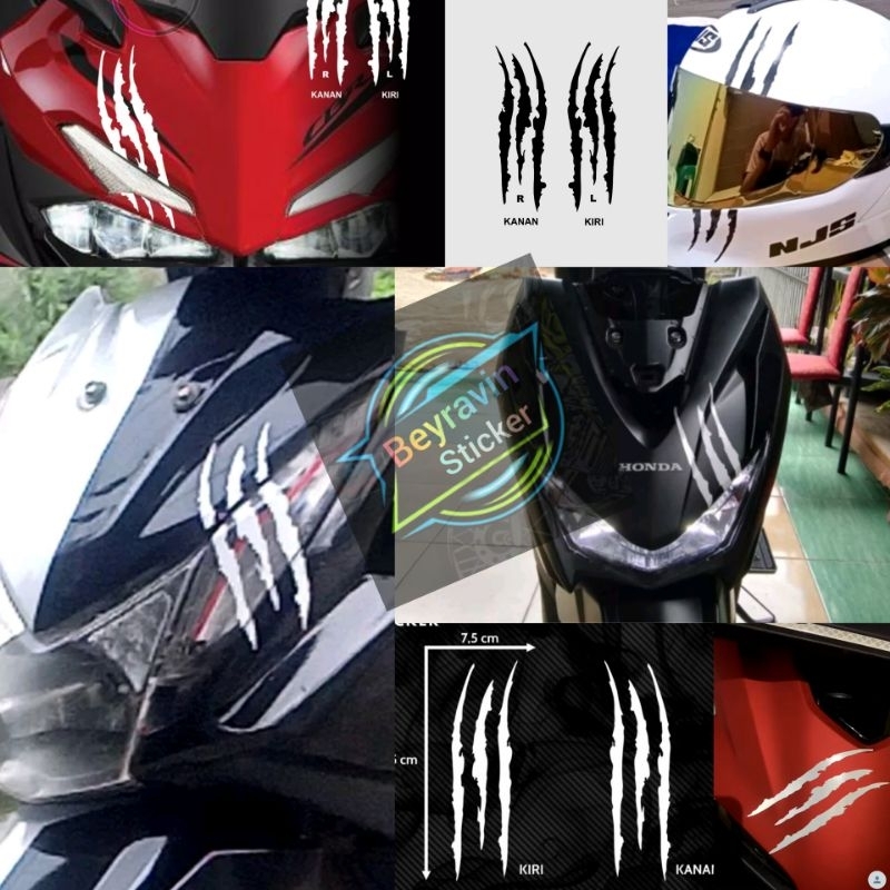 Jual STICKER CUTTING CAKAR MONSTER | Shopee Indonesia