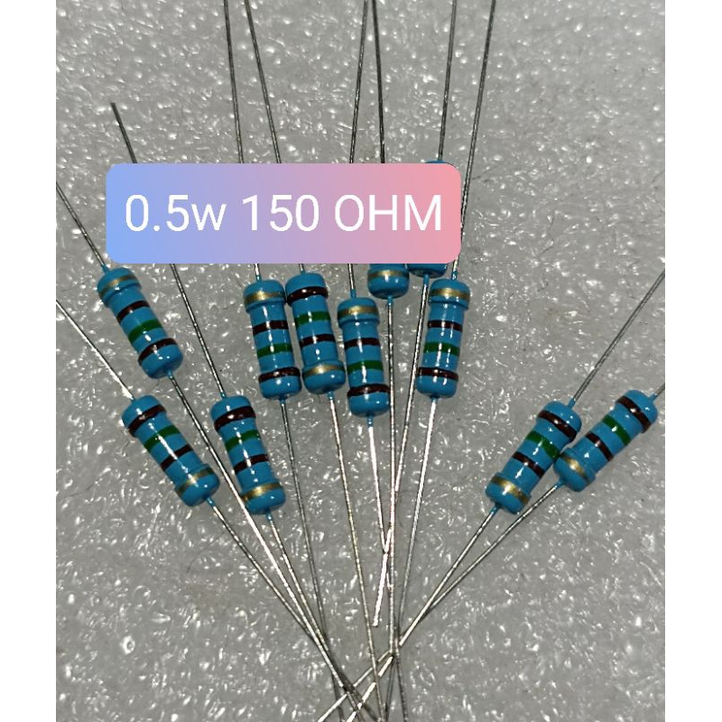 Jual 10BUAH RESISTOR 0.5WATT 150 OHM SETENGAH WATT 150 OHM 0.5 WATT 150ohm | Shopee Indonesia