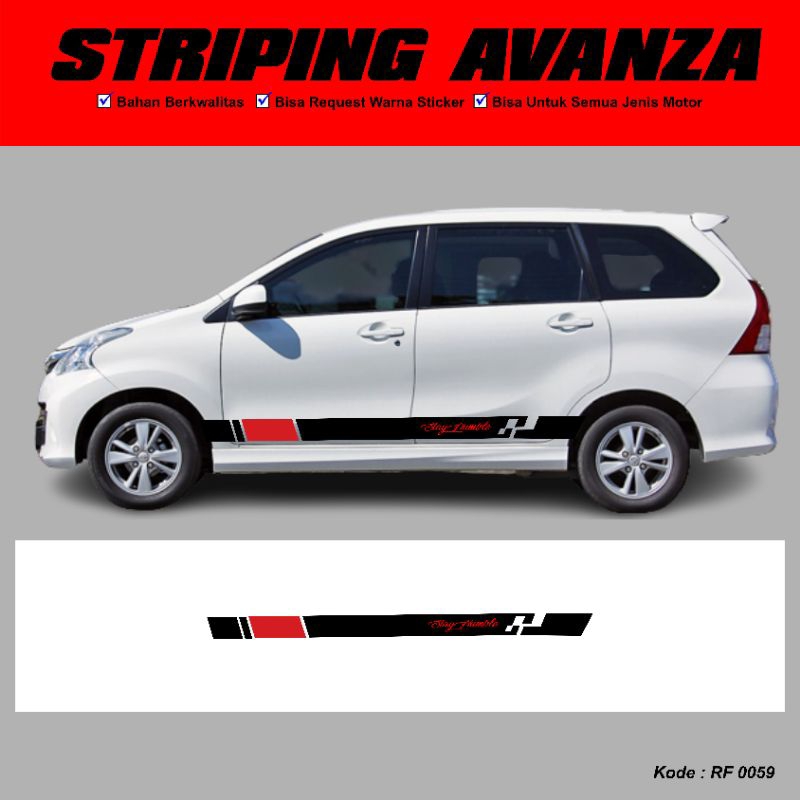 Jual striping body avanza, xenia, calya, sigara, bisa di aplikasikan ke ...