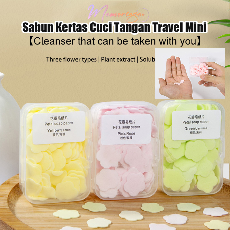 Jual COD&Ready Sabun Kertas Cuci Tangan Travel Portable Mini Wangi Luku ...