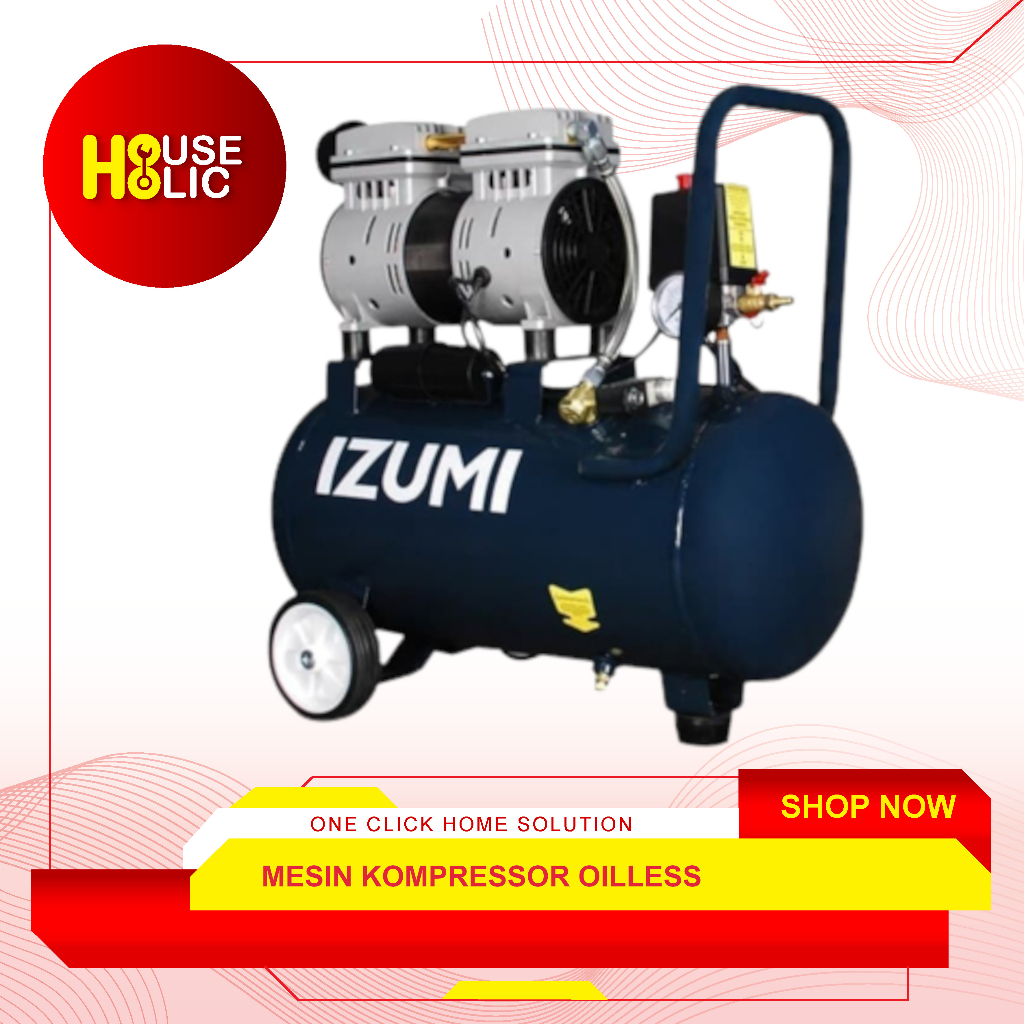 Jual Mesin Kompressor Angin Udara 0724 3/4 HP 24L Oil Less Compressor ...