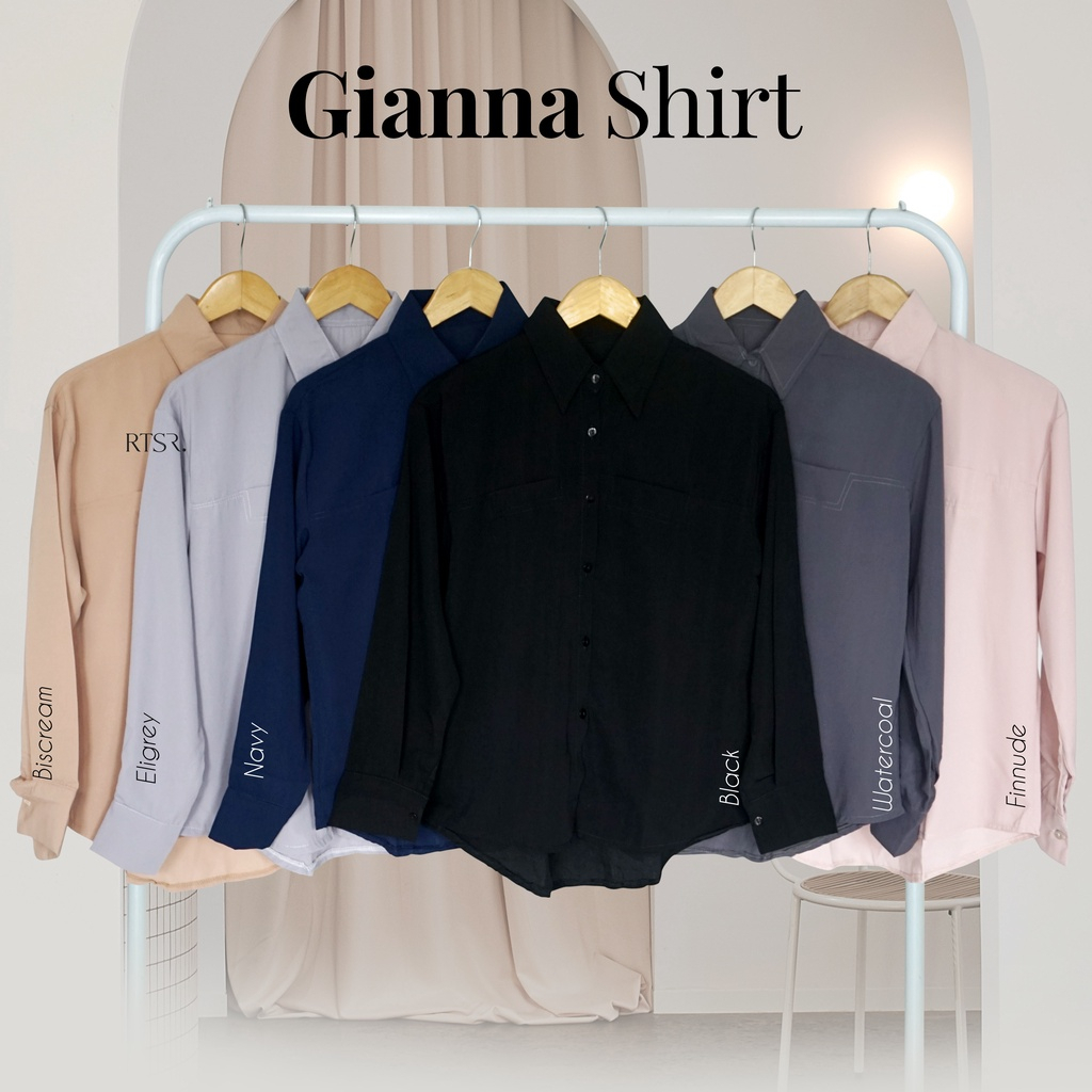 Jual RTSR Gianna Shirt / Kemeja basic / Daily Shirt | Shopee Indonesia