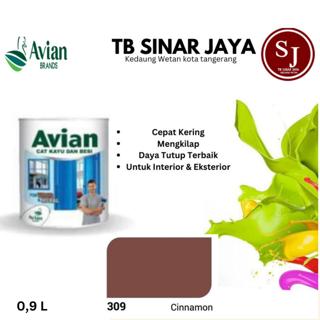 Jual Cat Kayu Dan Besi Avian 1KG / Cat Minyak Sintetis - 309 Cinnamon ...