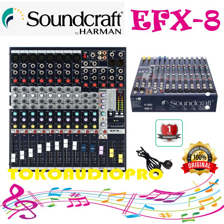 Jual Soundcraft EFX8 8-Channel Mixer Original EFX-8 | Shopee Indonesia