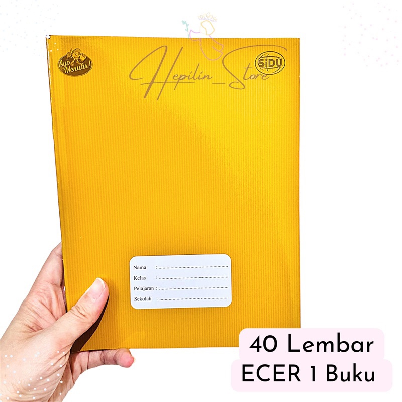 Jual Buku Tulis SIDU 40 Lembar ECER 1 BUKU / Buku Tulis Sampul Netral ...