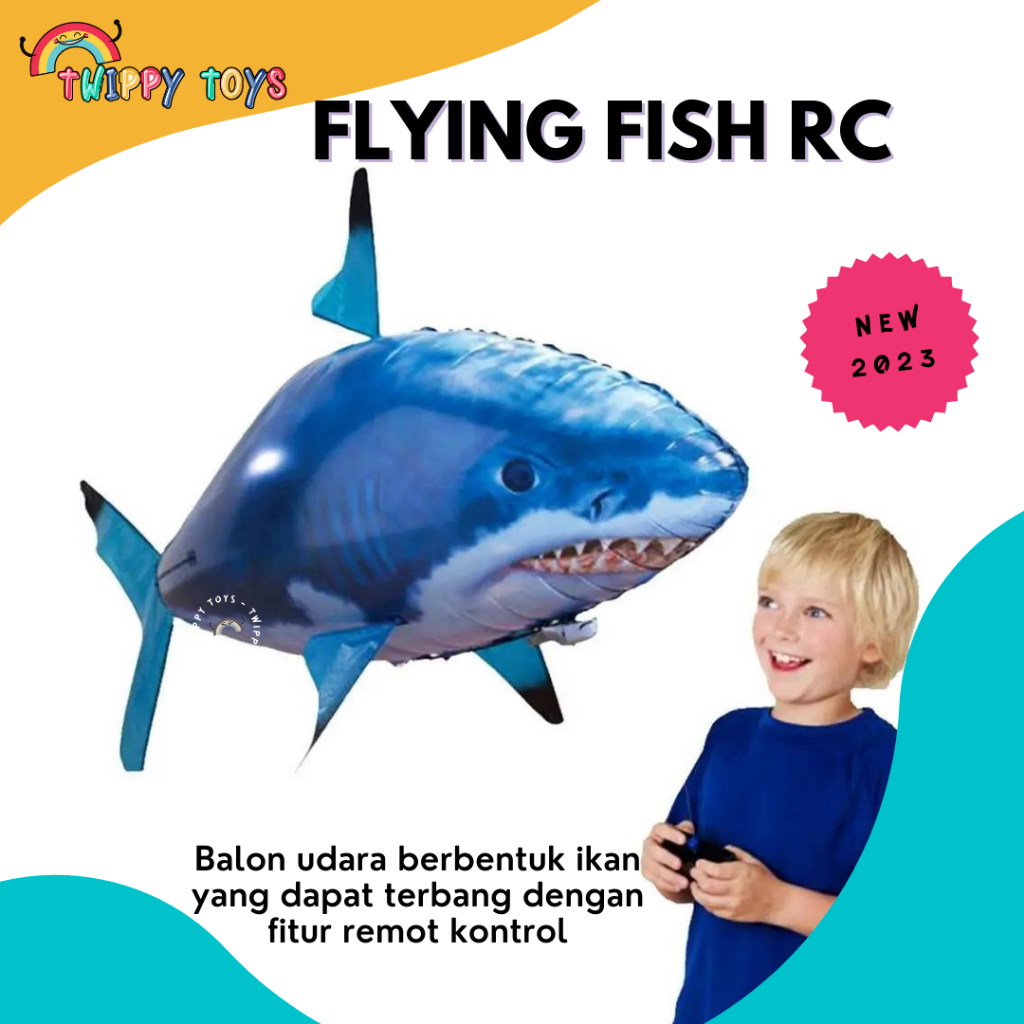 Jual Mainan Anak Ikan Terbang Flying Fish Remot Kontrol Ikan Terbang ...