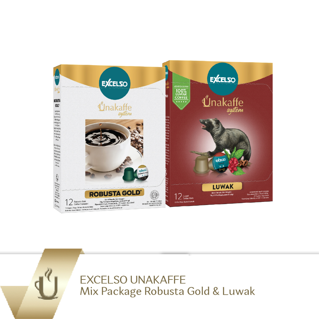 Jual Excelso Unakaffe Coffee Capsule Mix Package Robusta Gold And Luwak ...
