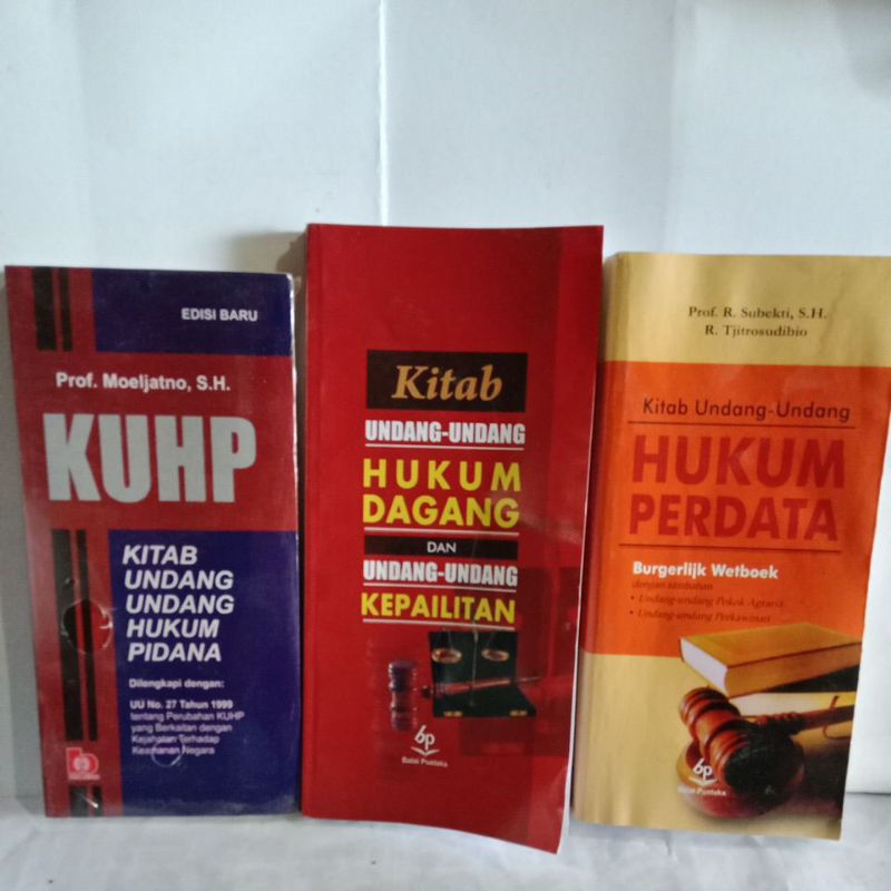 Jual 1 paket kuhp moeljatno, kuhper bw, kuhd subekti | Shopee Indonesia