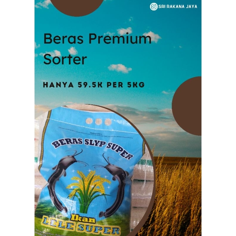 Jual Beras Premium Sorter Cap Lele Super 5 Kg/ Beras premium | Shopee ...