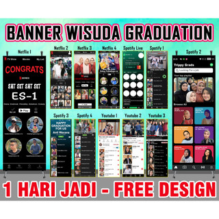 Jual CETAK SPANDUK WISUDA BANNER LULUS KULIAH GRADUATION BANER FREE ...