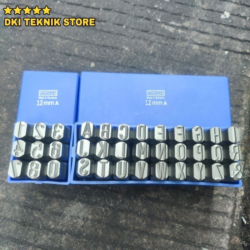 Jual Masus Alat Ketok Huruf Angka 12 Mm Stamp Punch Letter A - Z & 0 ...