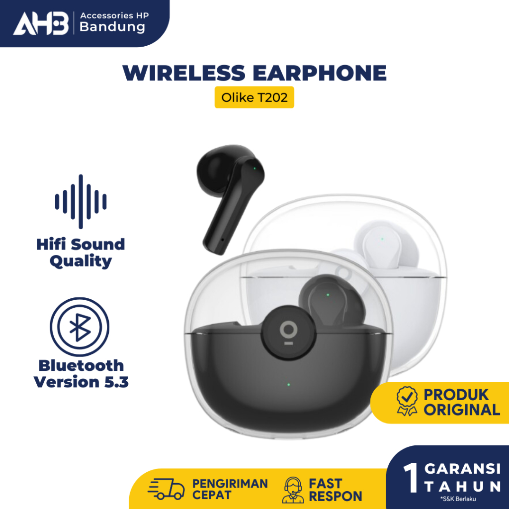 Jual Olike Jelly Pods Wireless Earphones / TWS Jenis T202 Earbuds ...