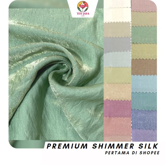 Jual (PERTAMA DI SHOPEE !) Kain SHIMMER SILK Best Quality / Linen ...