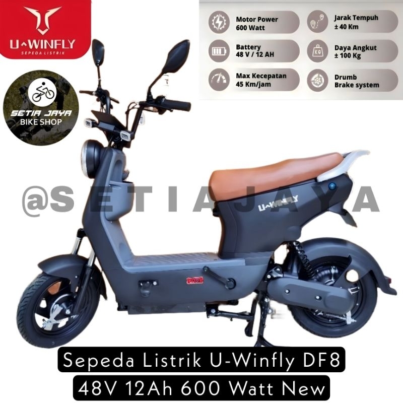 Jual Sepeda Listrik / Electric Bike U-WINFLY DRAGON FLY 8 DF8 48V 12Ah ...