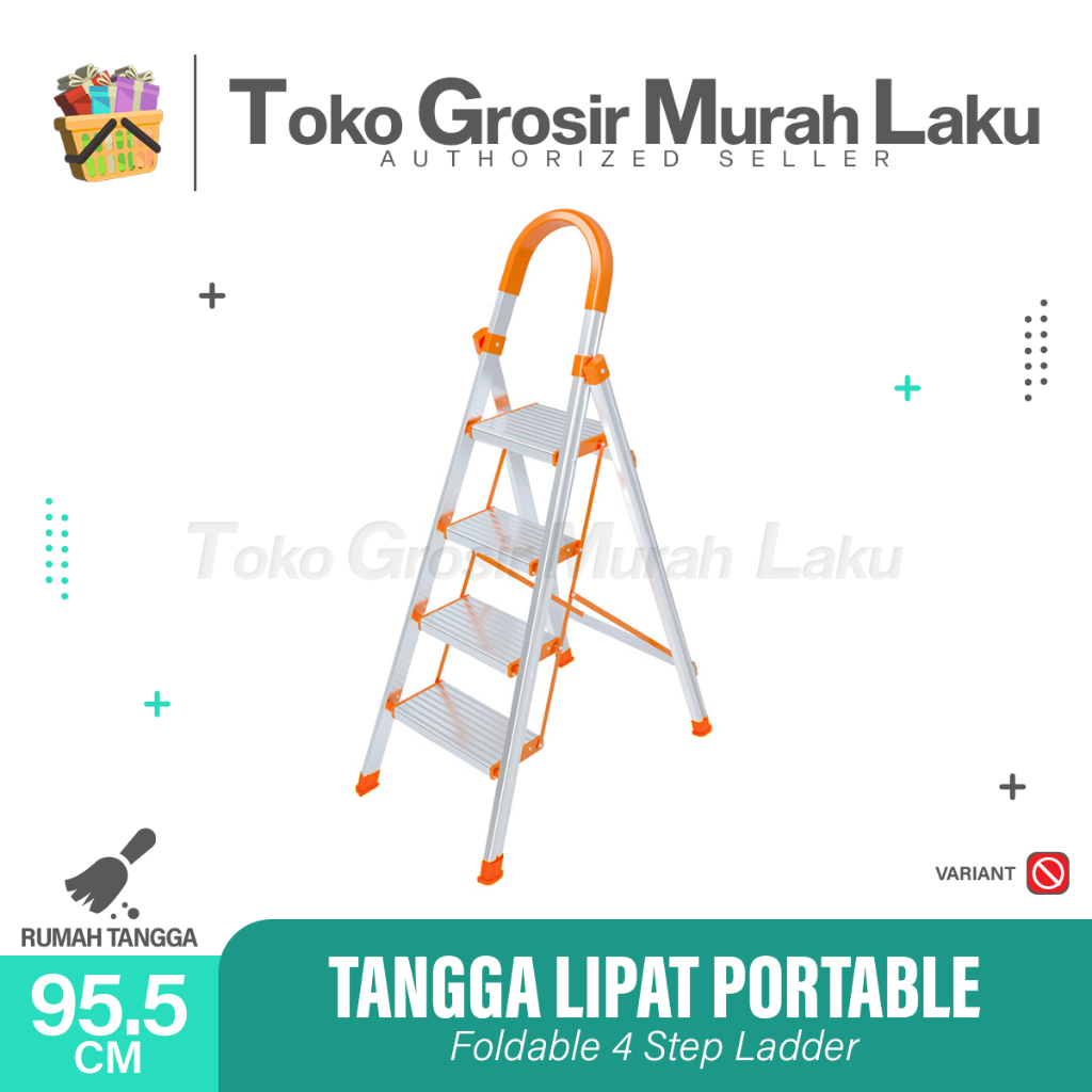 Jual TANGGA LIPAT PORTABLE / TANGGA ALUMUNIUM /TANGGA BESI KOKOH - 4 ...