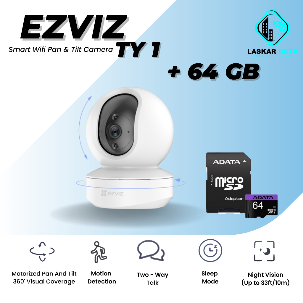 Jual PAKET BUNDLING CCTV EZVIZ TY1 SMART HOME CAMERA 1080P RESOLUTION ...
