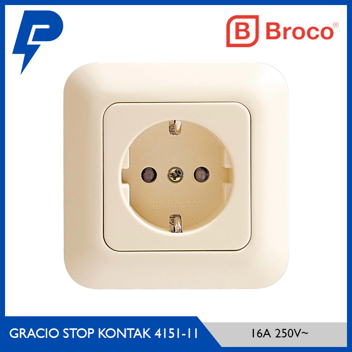 Jual Broco Gracio Stop Kontak Cream Putih art. 4151-11 4151-55 | Shopee ...