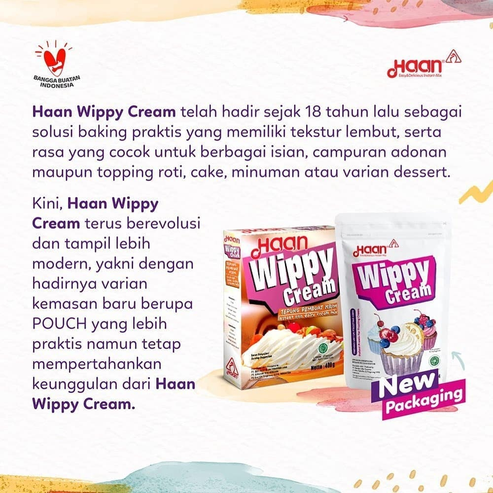 Jual Haan Wippy Cream Whipped Cream Whip Cream Bubuk 200g | Shopee ...
