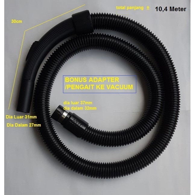 Jual Selang vacuum Cleaner Universal komplit 10Meter sama gagang dan ...