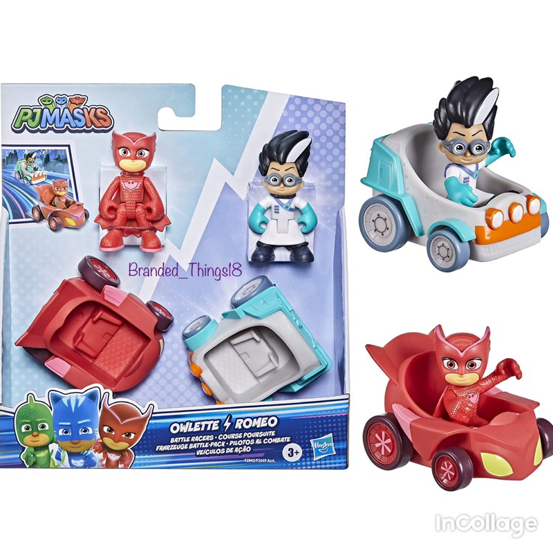 Jual Pj Masks Battle Racers Romeo Lab Owlette Vehicle Car Action Figure ...
