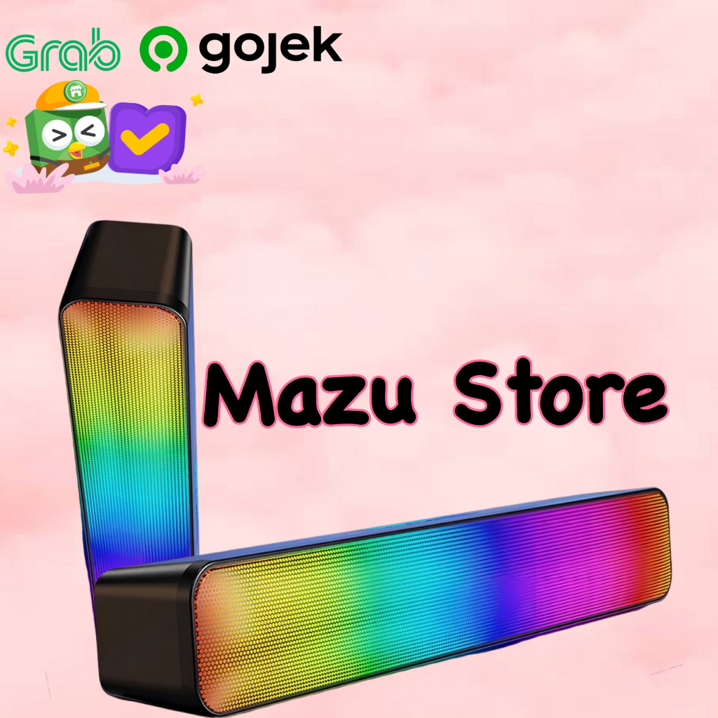 Jual MAZU Speaker Bluetooth Soundbar RGB 5 Colors LED Light Computer | Shopee Indonesia