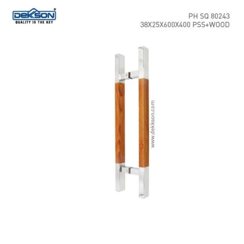 Jual Dekkson Pull Handle Sus304 PH SQ 80243 PSS+Wood 38x25x350x250 - Gagang Pintu Dekkson Warna ...