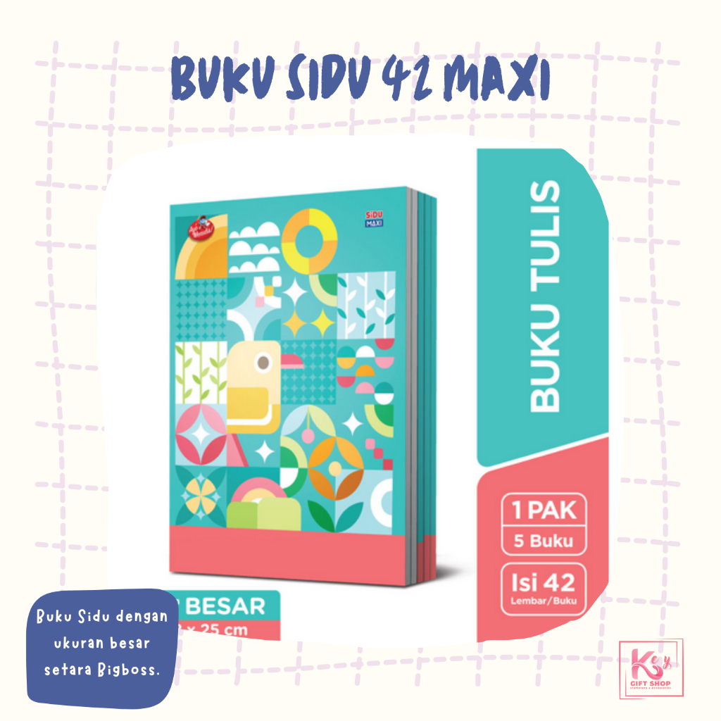 Jual SiDU Maxi Buku Tulis 42 Lembar (5 buku per pak) | Shopee Indonesia