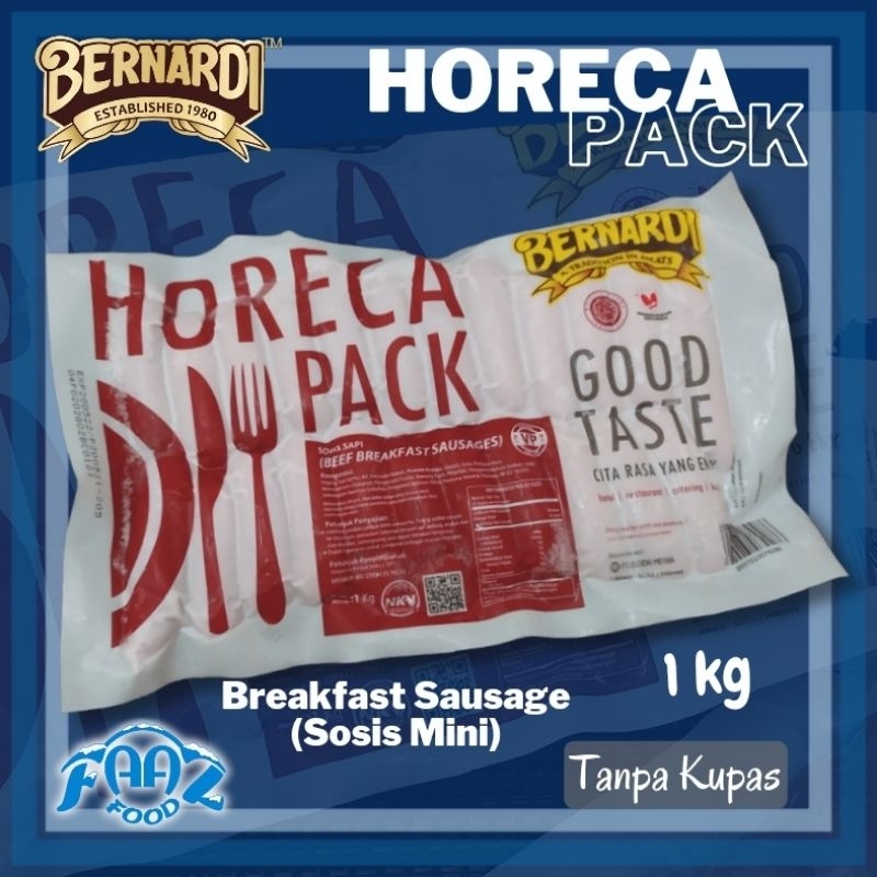 Jual Sosis Sapi Bernardi 1kg (Sosis Mini Horeca Pack, Breakfast Sausage ...