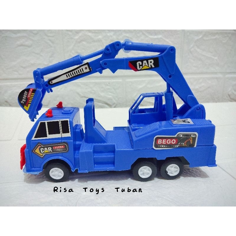 Jual Mainan Mobil Bego/excavator mesin Pullback dan dapat berputar ...