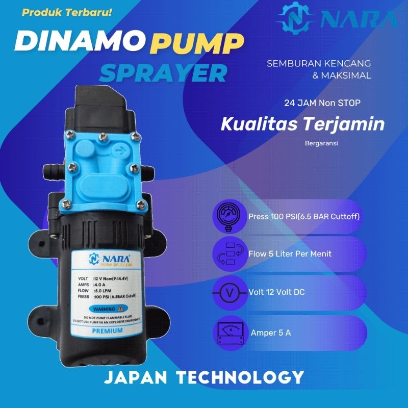 Jual Pompa Air DC 12 Volt Mesin Jetpam Pendorong Air Shower Mini Nara ...